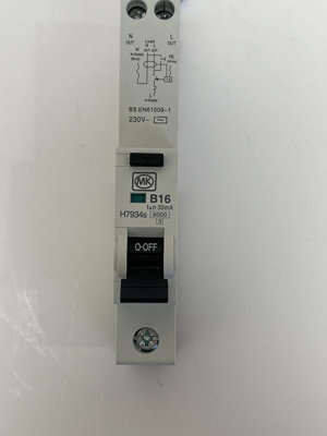 MK 16A RCBO B Type 30mA Sentry Circuit Breaker for Reliable Protection