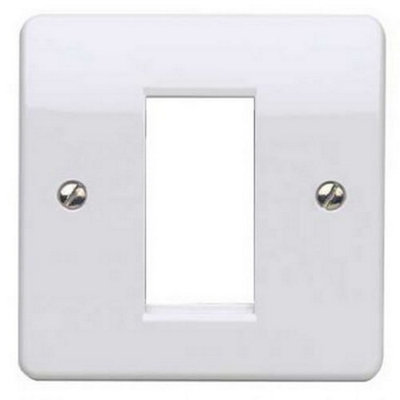 MK Electric Front Plate 1 Gang 1 Module Euro Data White Flush Mounting ...