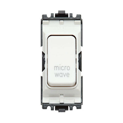 MK K4896MWWHI Grid Plus Grid Switch 20 amp Double Pole (White) marked ...