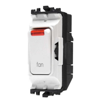 MK MKK4896NFNWHI Neon Fan Appliance Switch Module White Double Pole 1 ...