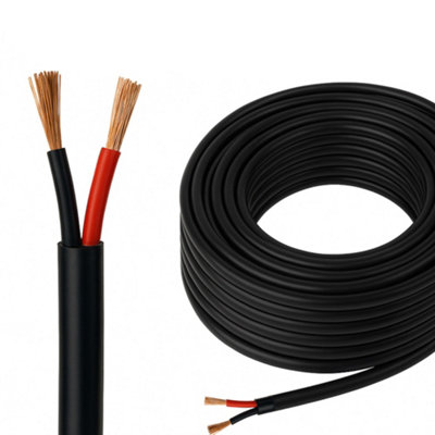 MKGT 12v 24v Automotive 2 Core Round Twin Thin Wall Wiring Red Black ...