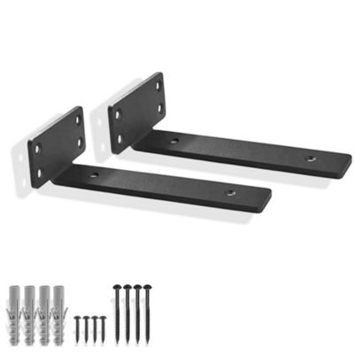 MKGT 2Pcs Heavy Duty Floating Shelf Support Bracket Metal T Bracket ...