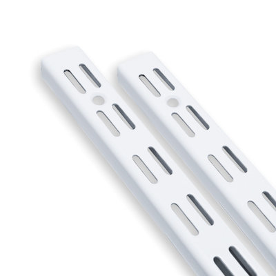 MKGT 430mm Twin Slot Uprights - White Genuine 32mm Adjustable Wall ...