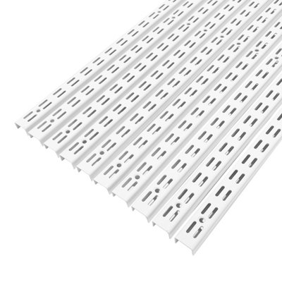 MKGT 710mm Twin Slot Uprights - White Genuine 32mm Adjustable Wall ...