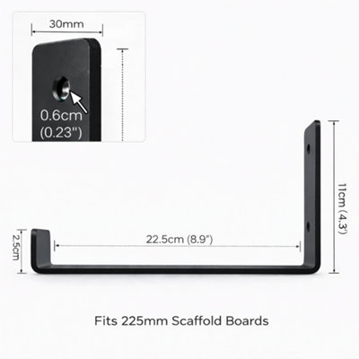 MKGT Set of 2 Heavy Duty Steel Shelf Brackets for Scaffold Board ...
