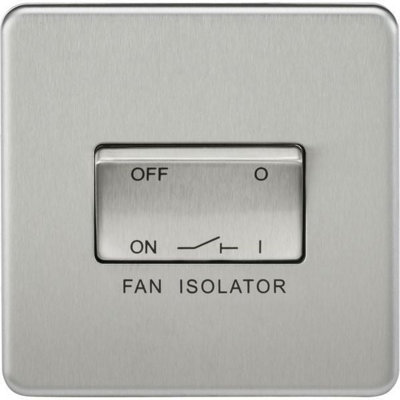 MLA Knightsbridge 10AX 3 Pole Fan Isolator Switch Brushed Chrome - SF1100BC