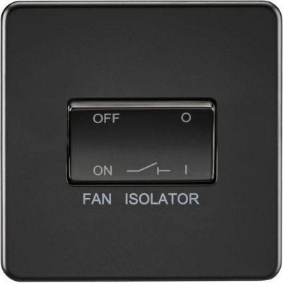 MLA Knightsbridge 10AX 3 Pole Fan Isolator Switch Matt Black - SF1100MBB
