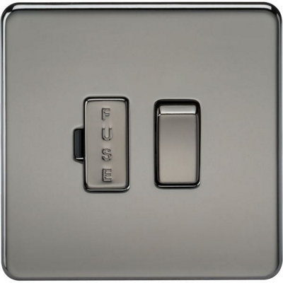 MLA Knightsbridge 13A Switched Fused Spur Unit Black Nickel - SF6300BN