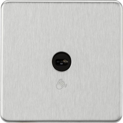 MLA Knightsbridge 230V 1G 1-Way Touchless Switch Brushed Chrome - SFTS1BC