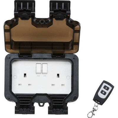 MLA Knightsbridge Remote Control LED IP66 13A 2G Outdoor Socket - OP9R