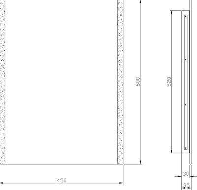 MLBA6045E IP44 Battery Operated LED Edge Lit Bathroom Mirror