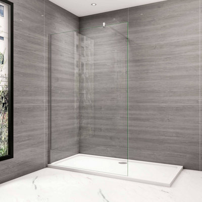 MLH Walk In Shower Enclosure in Chrome Finish - Shower Tray ...
