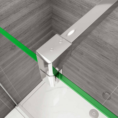 MLH Walk In Shower Enclosure - Shower Tray (1400x700x30mm) & Glass ...