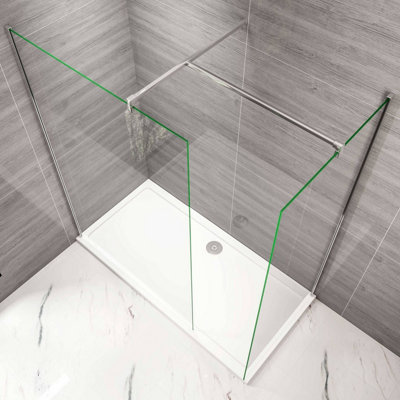 MLH Walk In Shower Enclosure - Shower Tray (1400x900x30mm) & Glass ...