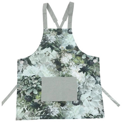 MM Living Florian Cotton Apron With Dual Patch Pocket