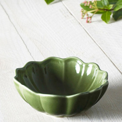 MM Living Green Scallop Small Dip Bowl & Grey Scallop Large Nibble Bowl