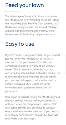 MO Bacter Organic Lawn Feed & No Mess Moss Killer 20kg