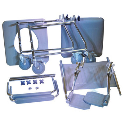 Mobile Wheeled Commode with Detachable Footrests and Braked Castors for ...