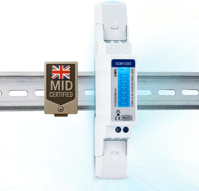Modbus Single Phase, Electric Energy Meter - Pulse Output 1 1000imp/kWh ...