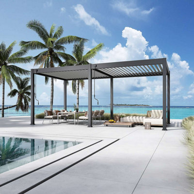 Modena Aluminium Pergola 6m x 3m Free Standing
