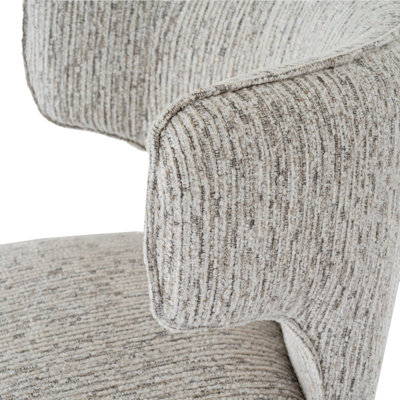 Modena Modern Soft Grey Upholstered Bar Stool with Wooden Legs