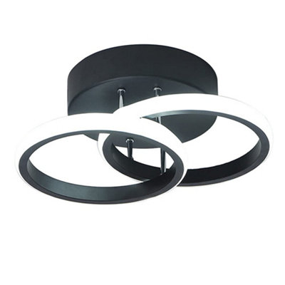 Modern 18W LED Ceiling Lights - 3 Dimmable Light Colours - Double ...