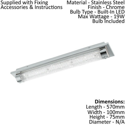 Modern 2 Pack LED Wall Flush Ceiling Lights with Chrome Finish and ...