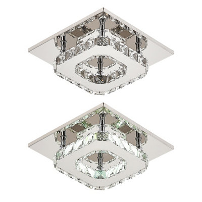 Modern 20cm Small Crystal LED Ceiling Light for Hallways and Corridor