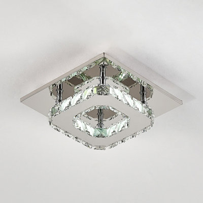 Modern 20cm Small Crystal LED Ceiling Light for Hallways and Corridor