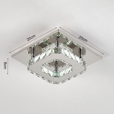 Modern 20cm Small Crystal LED Ceiling Light for Hallways and Corridor