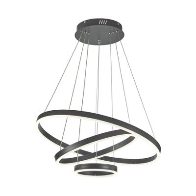 Modern 3 Tier Aluminum Round Adjustable Linear Hanging LED Ceiling ...