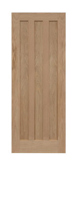 Modern 3P Panel Oak Panel Door 1981 x 762mm