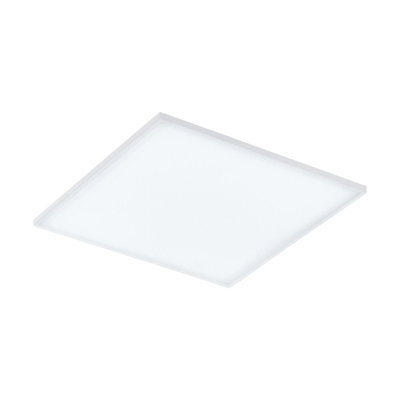 Modern 595mm White Ceiling Light Fixture - Slim Square 33W LED 4000K