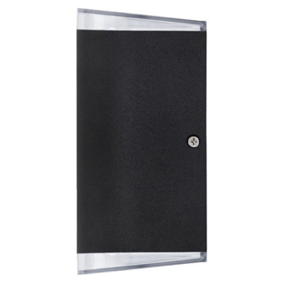 Modern 6W LED Double Outdoor Wall Light Black Cool White ZLC321CW