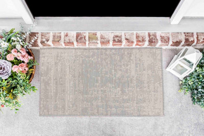 Modern Abstract Grunge Design Outdoor-Indoor Rugs Silver 50x80 cm | DIY ...