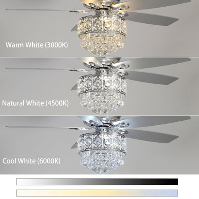 Modern Adjustable Lighting Ceiling Fan Light Fixture with Remote ...