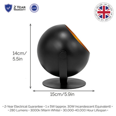Modern Adjustable Matt Black Projector LED Table/Floor Uplighter with ...