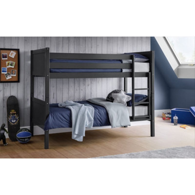 Modern Anthracite Bunk Bed - 2x 3ft (90cm) | DIY at B&Q