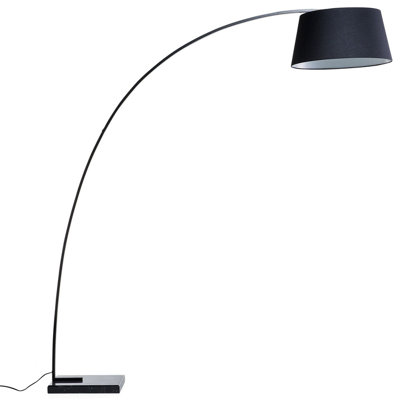 Modern Arc Floor Lamp Black BENUE | DIY at B&Q
