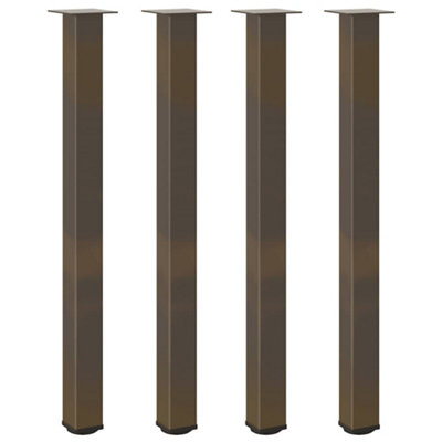 Modern Bar Table Legs 4 pcs Natural Steel 110-112 cm Steel
