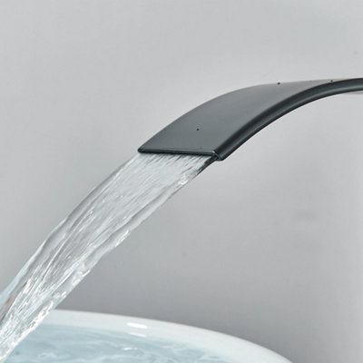 Modern Bathroom Basin Mixer Sink Tap Mono Waterfall Tall Single Lever ...