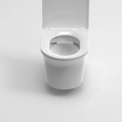 Modern Bathroom Ceramic White Rimless Wall Mounted Toilet Short ...