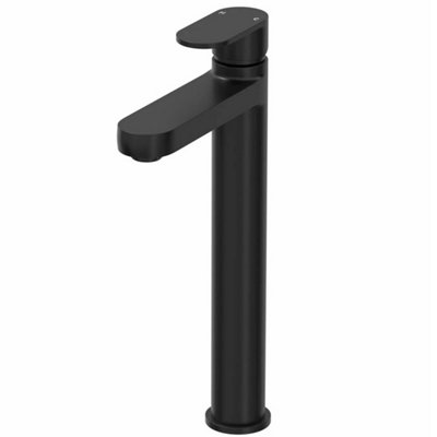 Modern Bathroom High Rise Countertop Basin Mixer Tap Tall Single Lever ...