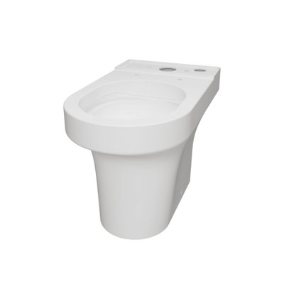 Modern Bathroom Rimless Close Coupled Toilet Round Soft Close Seat ...