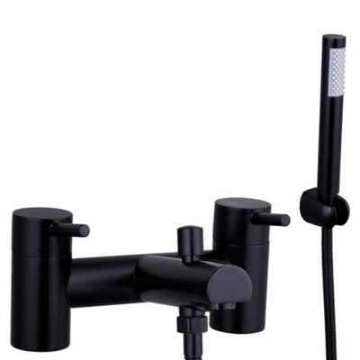 Modern Bathroom Round Minimalist Deck Mounted Bath Shower Mixer Tap ...