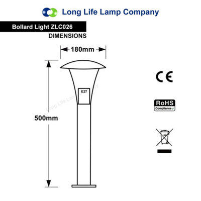 Modern Bollard Garden Lamp Post Stainless Steel Outdoor Light ZLC026