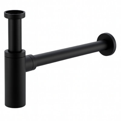 Modern Bottle Trap - Matt Black Finish - Brass Basin Waste Trap ...
