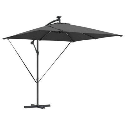 Modern Cantilever Banana Parasol Anthracite 249 x 249 x 250 cm