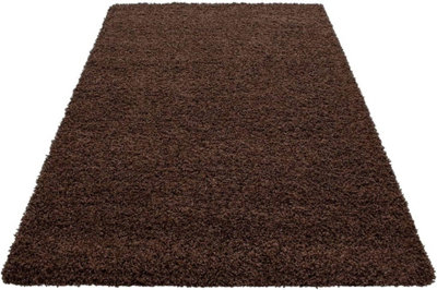 Modern Chocolate Brown Shaggy Area Rug Elegant and Fade-Resistant ...