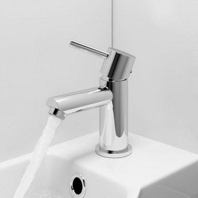 Modern Cloakroom Mini Mono Basin Sink Mixer Tap Brass Single Lever